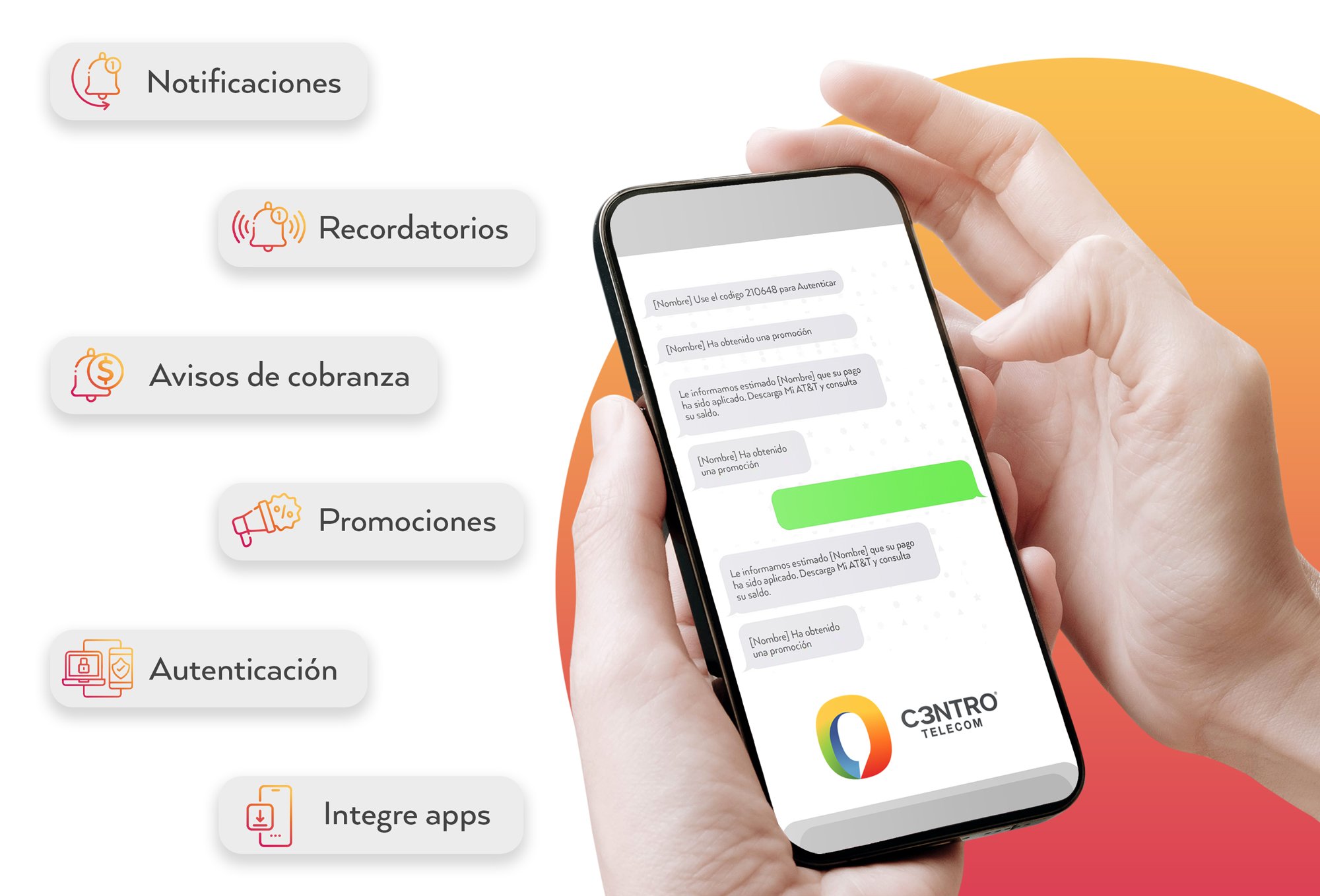 SMS Masivos | Envío de SMS Masivos Para Empresas | C3NTRO