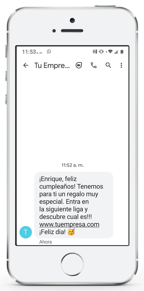 SMS personalizados para sus clientes